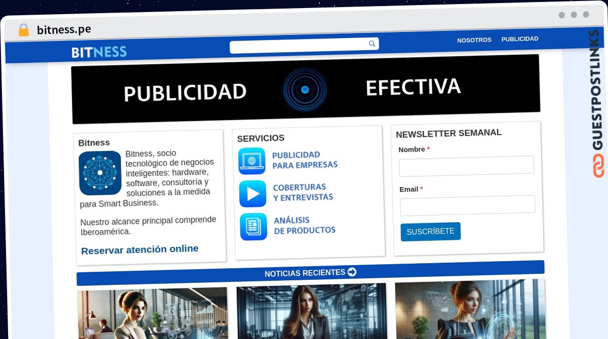 Publish A Guest Post on bitness.pe for 260.9 DoFollow Backlinks - GUESTPOSTLINKS